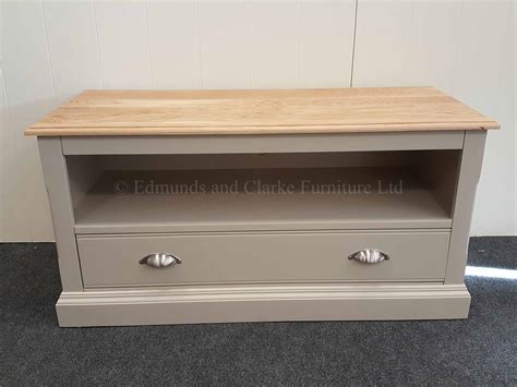 Z Designer Solid Oak TV Unit Edmunds And Clarke Furniture