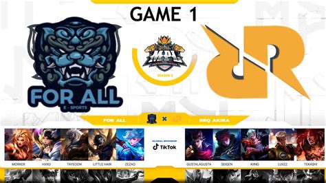 GAME 1 RRQ Akira Vs For All E Sports MPL Brazil Season 3 Regular