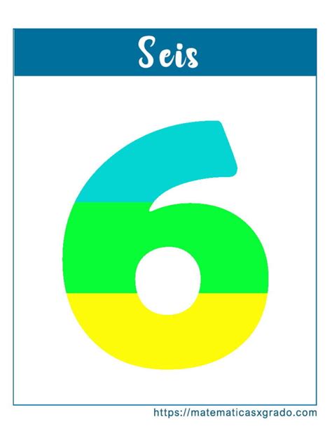 Fichas del número 6 para imprimir en pdf