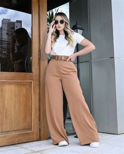 Look calça pantalona como usar Almanaque da Mulher