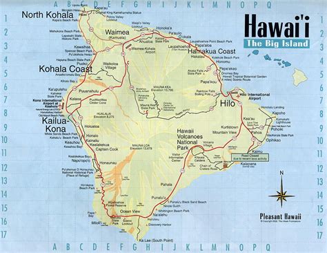 Map Of The Big Island Hawaii Printable Pdf