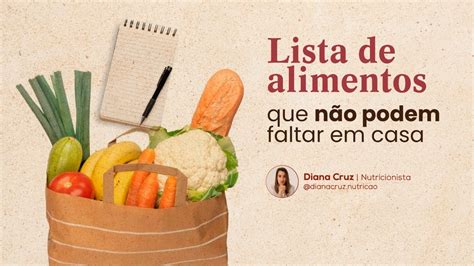 Lista de alimentos que não podem faltar em casa YouTube