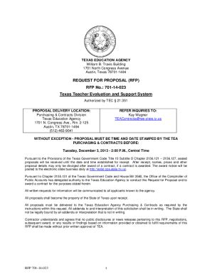 Fillable Online REQUEST FOR PROPOSAL RFP RFP No 701 13 019 Fax