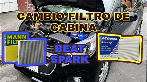 Cambio Filtro De Aire De Cabina Beat Spark Youtube