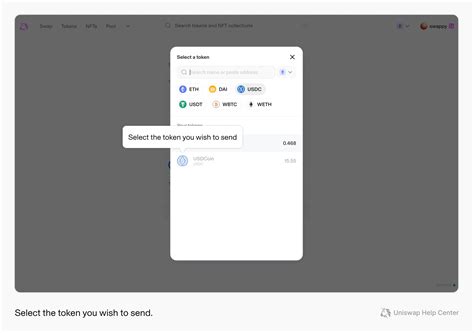 How To Send Tokens With The Uniswap Web App Uniswap Labs