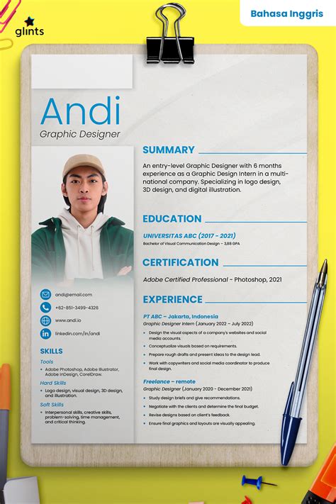 CV Kreatif Definisi Tips Membuat Dan Template Gratis