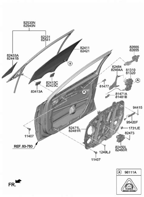 L Genuine Hyundai Base Assembly Fr Dr O S Handle Lh
