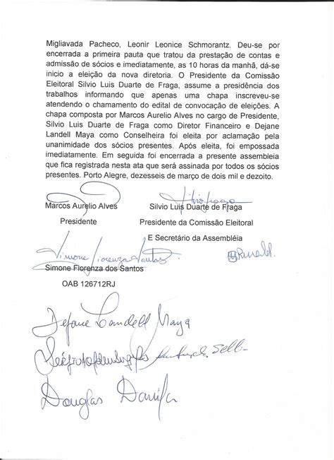 Ata de eleição da diretoria 2018 Instituto Brasileiro da Pessoa