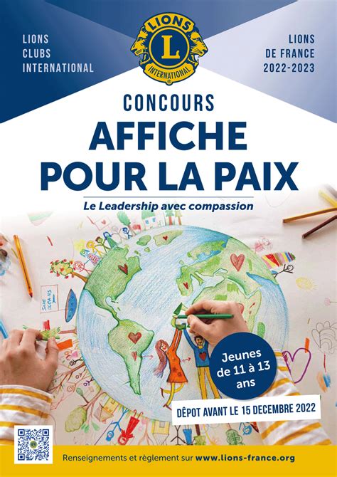 Affiche Paix 2022 2023 Lions Clubs District 103 Est