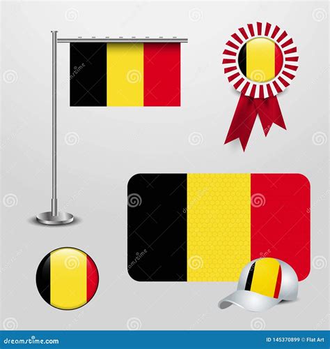 Vector Del Dise o De La Bandera De B lgica Ilustración del Vector