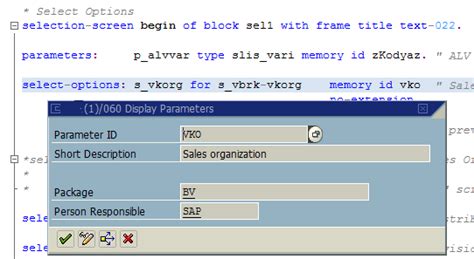 how to create memory id parameter in abap