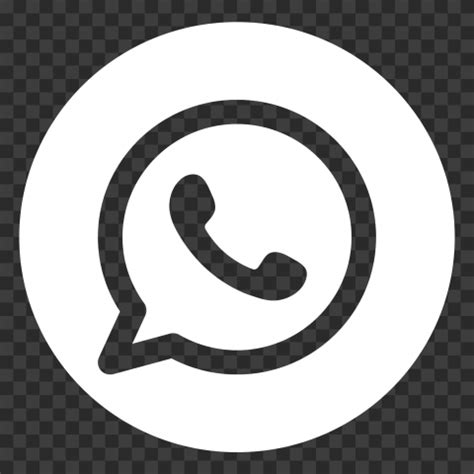 Hd Round White Outline Whatsapp Wa Whats App Logo Icon Png Artofit