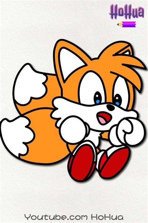 How To Draw Tails From Sonic The Hedgehog Step By Step By HoHua