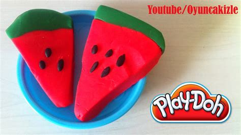 Play Doh Oyun Hamuru ile Karpuz Dilimleri Yapımı Oyun Hamuru Oyuncak