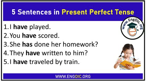 5 Examples Of Present Perfect Tense Archives EngDic