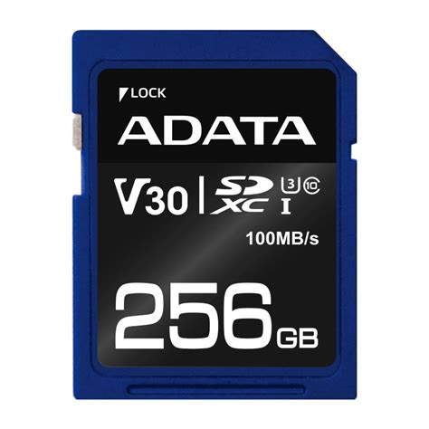 MEMORIA SD ADATA ASDX256GUI3V30S R 256GB CLASE 10 V30 4K UHD 100 80MBPS