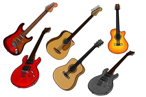 Acoustic Electric Guitar Illustration Graphic By Arief Sapta Adjie