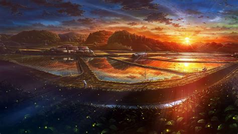 Cool Anime Sunset Pictures Wallpapers Wallpaper Cave