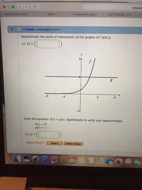 solved approximate the point of intersection of the graph