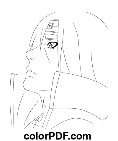 Itachi Uchiha Naruto do druku Kolorowanki i książki w formacie PDF