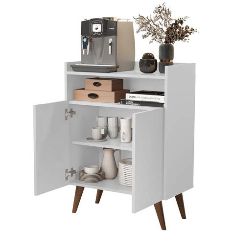 Balcão Aparador Buffet Cantinho Do Café Wind Retro 2 Portas Branco