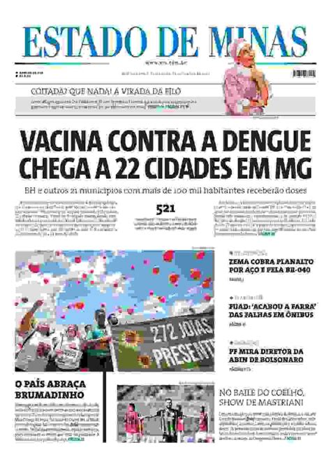 Confira A Capa Do Estado De Minas Do Dia 26 1 2024