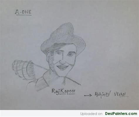 Pencil Sketch Of Raj Kapoor Desi Painters