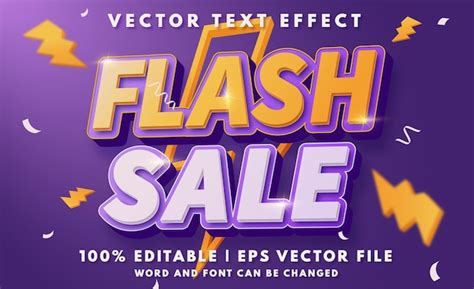 Vente flash Modèle d effet de texte modifiable Vecteur Premium