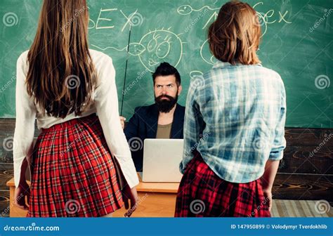 anatomy lesson and sex education in high school let`s talk sex sex education stock image