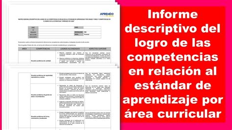 Informe Final Sobre Los Logros De Aprendizaje Image To U