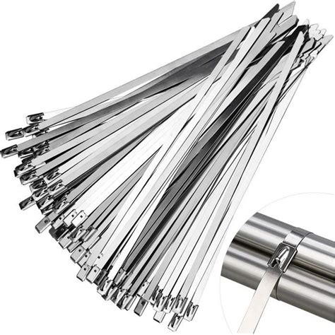 LIWI Lot de 100 Colliers de Serrage inox 200 x 4 6 mm Attache Câble
