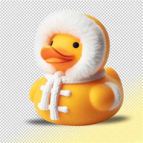 Premium Psd Psd Yellow Rubber Duck Eskimo On A Transparent Background