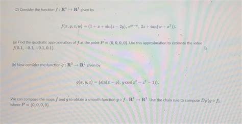 solved 2 consider the function f r¹ r³ given by