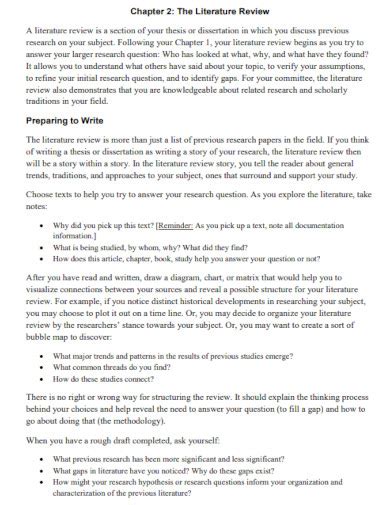 24 Sample Literature Review Outline In Word Google Docs PDF