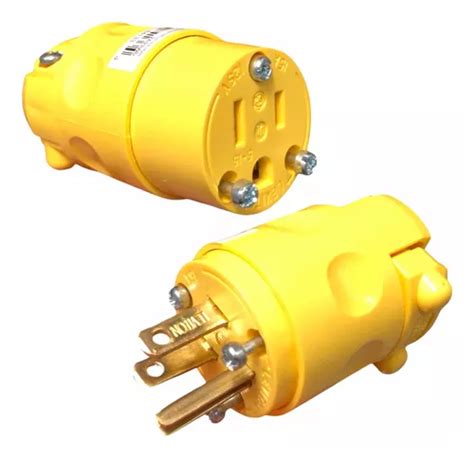 Juego Clavija Y Contacto Leviton Pro Pvc Uso Rudo V A Meses Sin