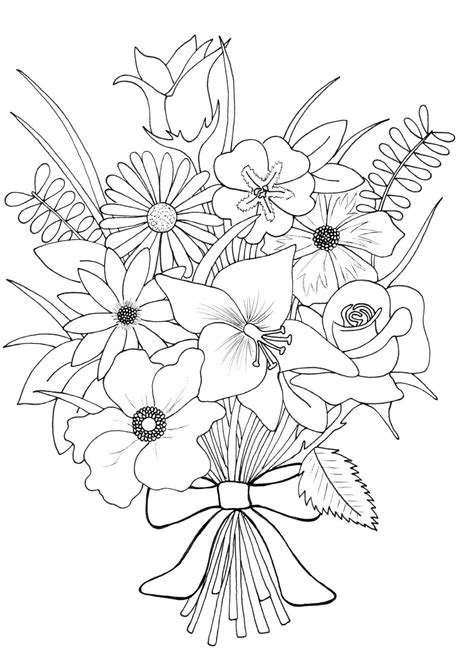 Coloriages Bouquet De Fleurs Coloriages Imprimables