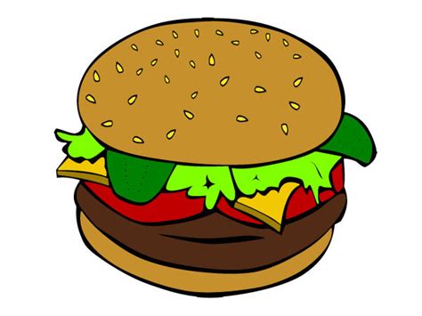 Coloriage gratuit à imprimer Hamburger