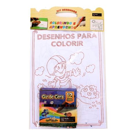 Desenhos Para Colorir Variados Giz De Cera Infantil Tamanho U