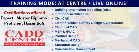Cadd Centre Expert Training In Cad Cae Cam Project Management In