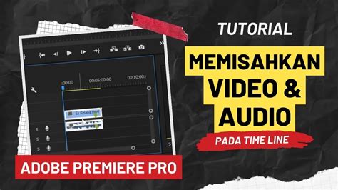 CARA MUDAH MEMISAHKAN AUDIO DAN VIDEO ADOBE PREMIERE PRO YouTube