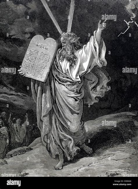 Moses with the tablets of the law Banque de photographies et dimages à