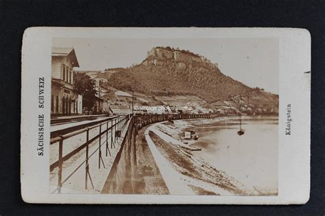 CDV Bahnhof Königstein sächsische Schweiz um 1885 anonym Königstein