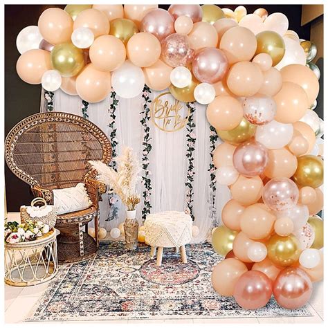 Rose Gold Balloon Arch Kit Balloon Garland Kit Rosegold And Pink