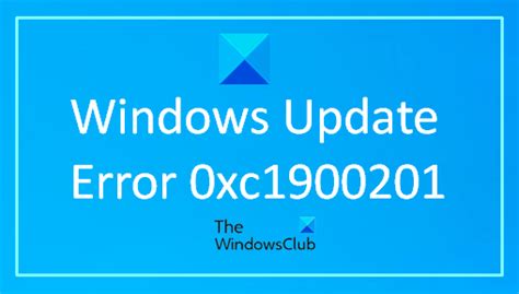 fix 0xc1900201 windows update error