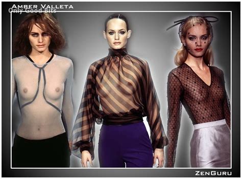 Amber Valletta All Nude And See Thru Posing Pictures Only Good Bits