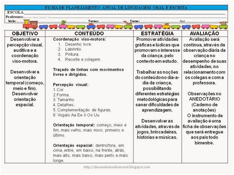 Prof Evanildes Gomes Plano Anual Para Educa O Infantil De A Ano