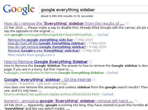 Disable Google Everything Sidebar Userstyles Org
