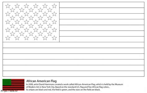 African America Flag Coloring Page