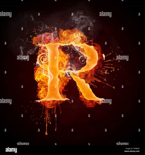 R Alphabet In Fire