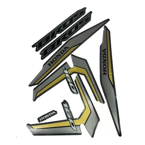 Kit Adesivo Jogo Faixas Moto Honda Bros Esdd Cor Preta
